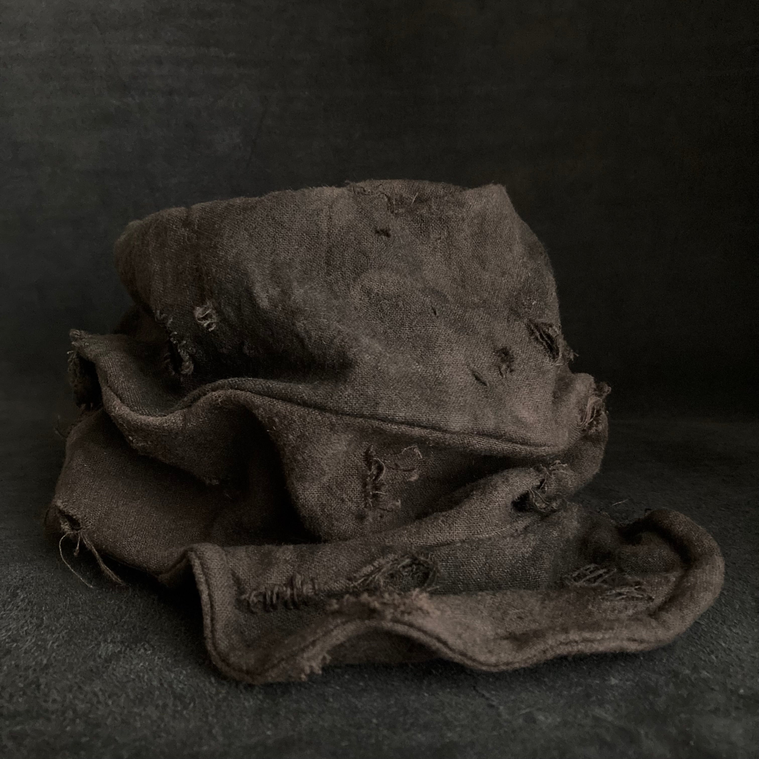 Cloudy dyeing dark brown damage turn cap – triangles hat