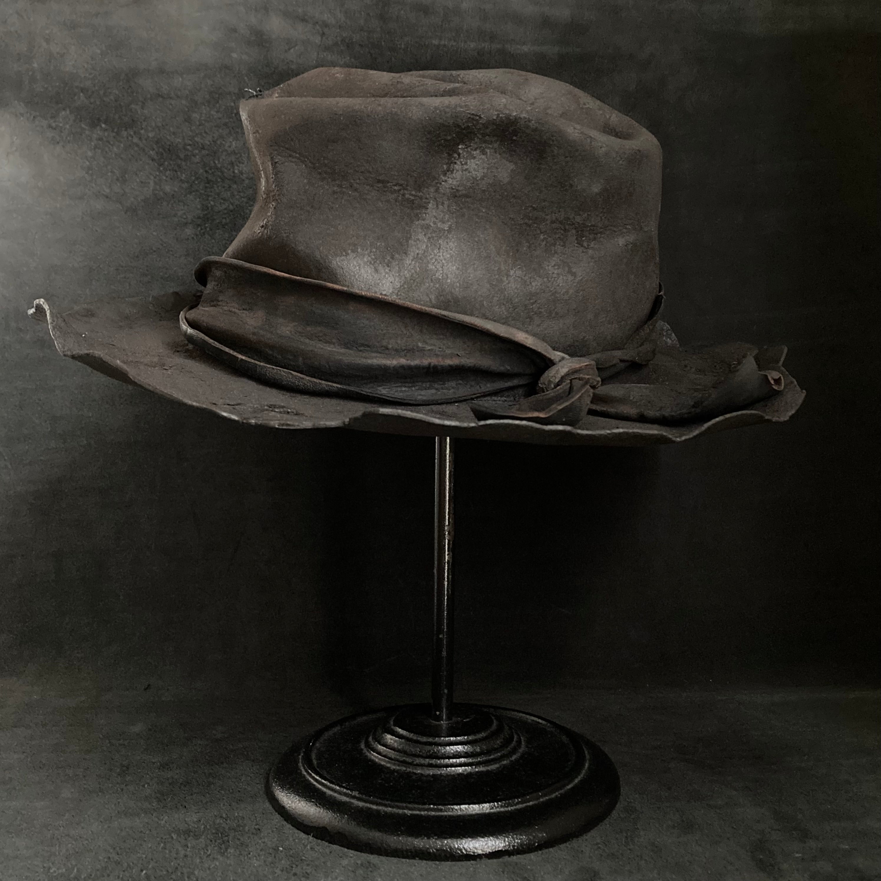 Charcoal perforated crash hat – triangles hat