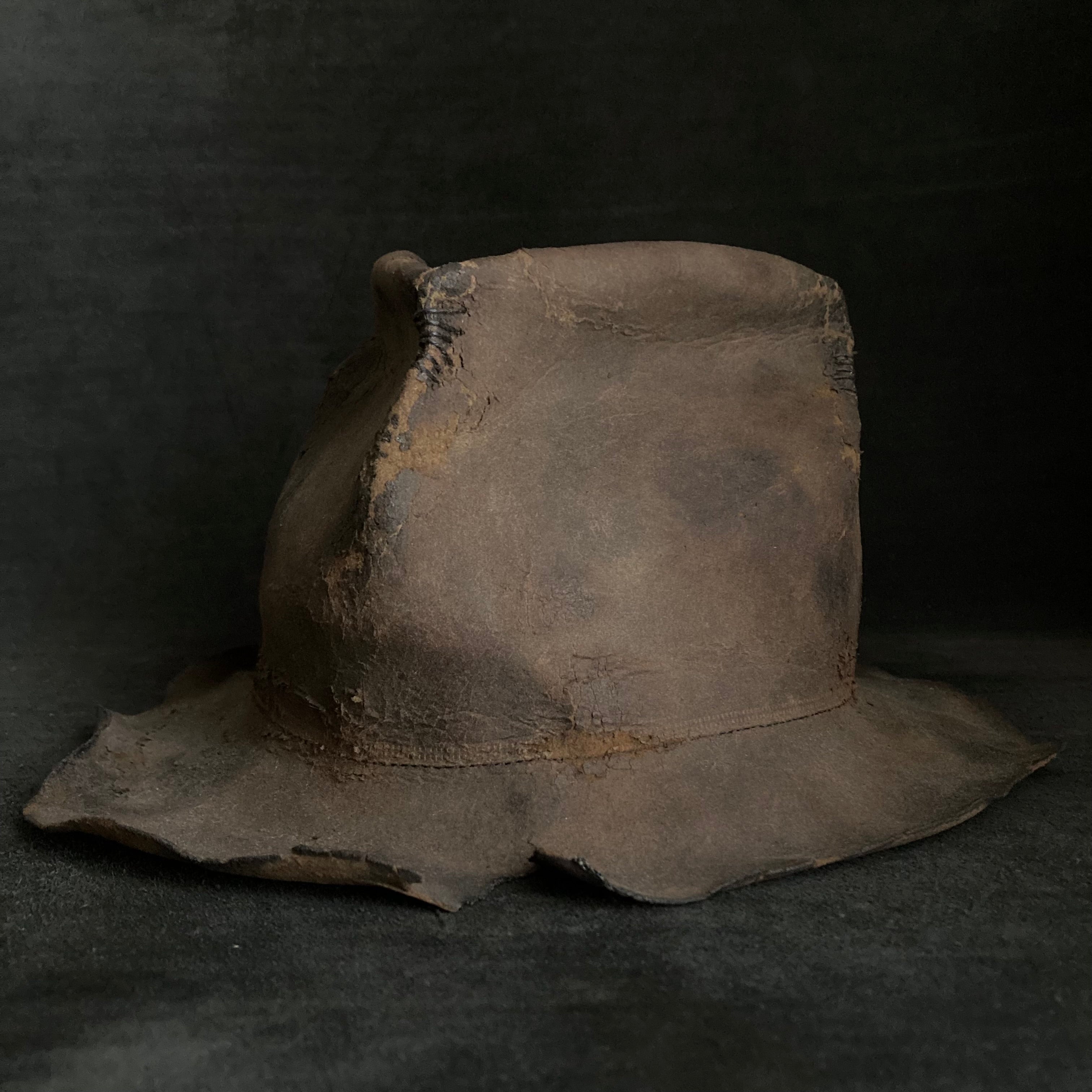 Rotten burnt fedora hat – triangles hat